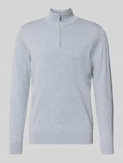 Profuomo Strickpullover aus Lyocell-Mix mit Stehkragen