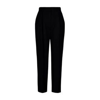 Balmain Femme, Pantalons, Noir, Taille: 34 FR Pantalon Taille Haute en Grain de Poudre