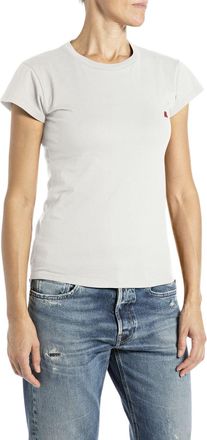 Replay Damen W3397B T-Shirt, 011 Natural White, X-Large