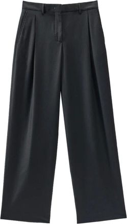 Paul Smith Femme, Pantalons, Noir, Taille: 36 FR Pleated Flannel Pantalons