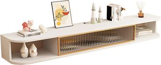 Generic Fernsehkommode Hängend Wohnzimmer Künstliche Platte Schlafzimmer TV-Schrank mit Unterer Glass-Klapptür Türrahmen aus Aluminiumlegierung Fernsehertisch