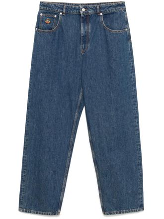 Bally jean cigarette à logo brodé - Bleu