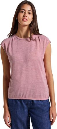 Street One Damen A323326 Leinen-Look Shirt, Blush Peach, 42