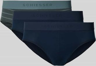 Schiesser Slip mit elastischem Logo-Bund im 3er-Pack