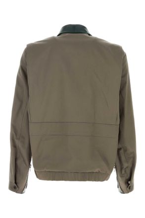 sacai Mens Mud Cotton Jacket Gray Giubbini