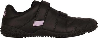 Lonsdale Fulham Sneaker f&uuml;r Damen, Leder, Klettverschluss (Schwarz/Lavendel)