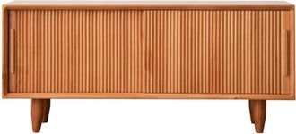 Generic Schuhwechselbank Aus Massivholz Mit Integriertem Schrank - Schiebetür-Aufbewahrungsbank for Eingangsbereich, Flur, Wohnzimmer (60 X 45 cm, Holz/Braun)