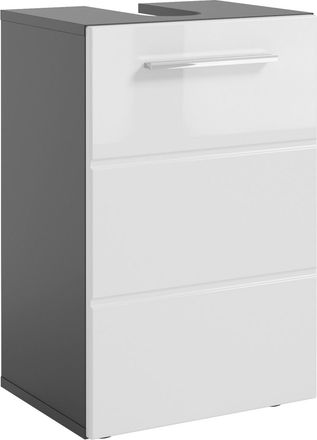 Xora Waschbeckenunterschrank Gloss, Anthrazit, Wei&szlig; Hochglanz, Kunststoff, 1 F&auml;cher, 40x60x31 cm, stehend, Badezimmer, Badezimmerschr&auml;nke, Waschbeckenunter