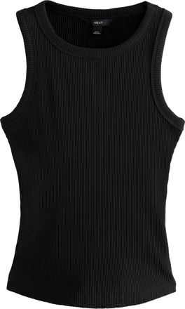 Next Damen Standard Geripptes Tr&auml;gertop mit Racerback Schwarz 42
