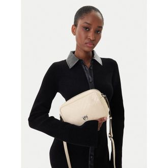 Pinko Handtasche PINKO Carrie Camera Bag Classic Al 25-26 PLTT 104336 A2JC &Eacute;cru