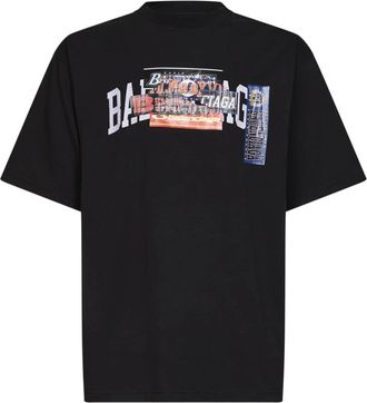 Balenciaga T-Shirt mit Aufdruck - - Tops - Herren - Schwarzk - S