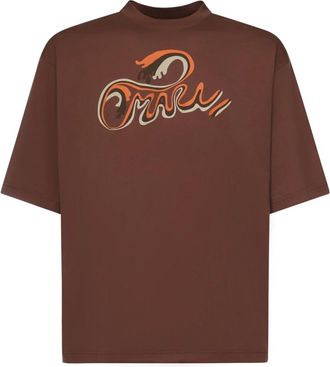 Marni Homme, Tops, Brun, Taille: S Wave Print T-Shirt