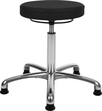 Sport-Tec Drehhocker Exklusiv mit Komfort-Polster und Gleitern, Rollhocker Arbeitshocker