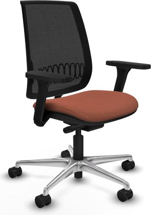 Piqueras y Crespo Alares B&uuml;rostuhl mit 3D-Armlehnen, ausgestattet mit Syncro/Traslack und Schaumstoff, Rollen 65 mm, Nylon, Schwarz/Braun