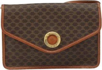 Celine Sac bandouli&egrave;re Circle Logo Pre-owned - Femme - Pre-owned - Brun - Taille: ONE Size