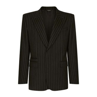 Dolce & Gabbana Einreihige Jacke - - Jackets - Herren - Schwarzk - 2XL