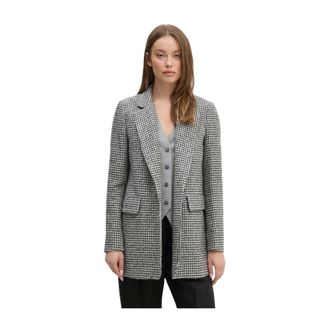 Sandro Ferrone Blazer en laine m&eacute;lang&eacute;e - Femme - Vestes - Gris - Taille: 36 FR