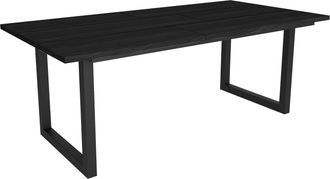 Skraut Home Esstische | 10 Personen | 200 | Robust und stabil Dank Seiner Struktur und solide Beine | Ideal für Familienversammlungen | Schwarz | Industrielles St