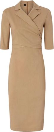 Pinko Pinko, Femme, Robes, Beige, Taille: 38 FR Robe Midi Ajust&eacute;e avec