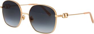 Valentino VLogo Geometrische Sonnenbrille - - Accessories - unisex - Gelb - 57 MM