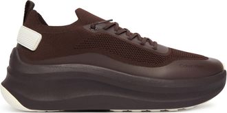 Calvin Klein Sneakers Calvin Klein Chunky Runner Lace Up Sock Knit YW0YW02033 Braun