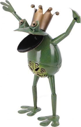 Guru Shop Deko Frosch aus Metall - Design 3, 27x25x12 cm
