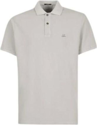 C.P. Company C.p. Company, Homme, Tops, Gris, Taille: M 24/1 Piquet Polo