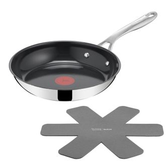 T-fal Jamie Oliver by TEFAL Direct Cook Bratpfanne 24 cm, inkl. Pfannenschoner, antihaftbeschichtete Keramikoberfläche, Thermo-Signal, für alle Herdarten, E
