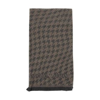 Emporio Armani Houndstooth Pattern Schal - - Accessories - Damen - Beige - ONE SIZE