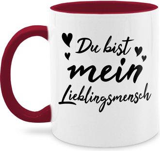 Shirtracer Tasse Tassen 325ml - Valentinstag & - Du bist mein Lieblingsmensch - Partner Geschenke Lieblingsmensch Geschenk Ich liebe Dich Jahrestag Paare P&auml;rchen