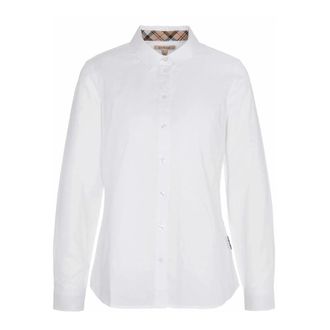 Barbour Elegante Oxford Baumwollbluse mit Femininen Details - - Blouses & Shirts - Damen - Wei&szlig; - L