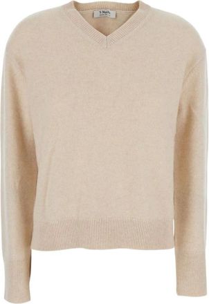 Max Mara Femme, Pulls, Beige, Taille: 44 FR Pull en cachemire &agrave; col en V