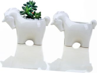 Aboofan Einhorn Blumentopf Aus Keramik Mini Sukkulententopf Pflanztopf Für Balkondekoration Kleiner Balkonbehälter Für Home Office Ohne Pflanze