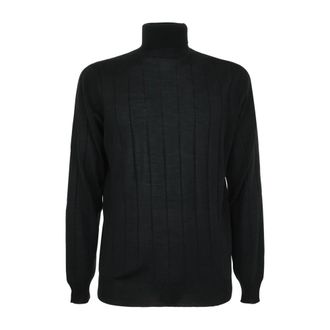 FILIPPO DE LAURENTIIS Gr&uuml;ner Merino Rollkragenpullover - - Knitwear - Herren - Schwarzk - 3XL