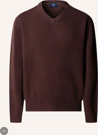 Hackett Pullover Lambswool V Neck braun