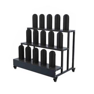 Generic Kommerzielles Stoffrollen-Aufbewahrungsregal, Textil-Stoffrollen-Pr&auml;sentationsregal, H&auml;lt 10/15 Rollen Mit R&auml;dern, for Tischdecken-/Tapeten-/Verpackun