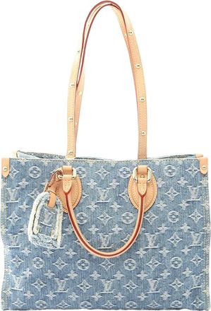 Louis Vuitton 2021-2025 Monogram Denim Onthego MM tote bag - Blau