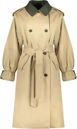Desigual Femme, Manteaux, Beige, Taille: 42 FR Trench Amovible Bicolore