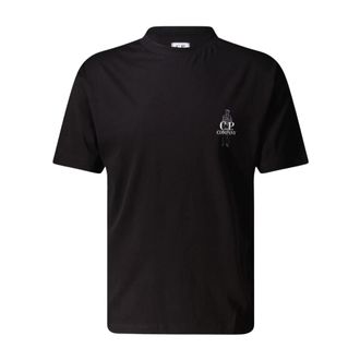 C.P. Company Logo T-Shirt - - Tops - Herren - Schwarzk - L