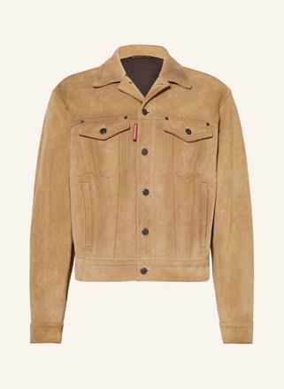 Dsquared2 Lederjacke Jean beige