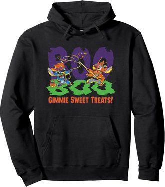 Disney Stitch vs Leroy BOO Gimmie Sweet Treats Halloween Pullover Hoodie