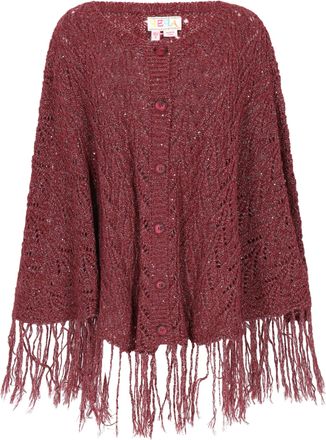 Izia Poncho Frauen Burgund