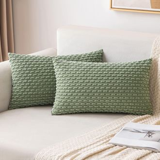 Miulee Kordsamt Kissenbezug Kissenbezüge Dekorative Kissenhülle Moderne Sofakissen Dekokissen Couchkissen Zierkissen Weicher für Sofa Wohnzimmer Schlafzimmer