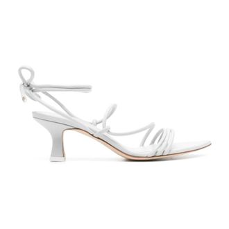 3Juin Flache Lederschuhe mit Kn&ouml;chelriemen - - Shoes - Damen - Wei&szlig; - 37 EU