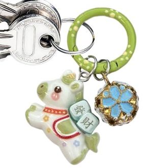 Generico Porte-cl&eacute;s cheval, pendentif en r&eacute;sine du Nouvel An chinois 2026 - Charm animaux sacs avec porte-cl&eacute;s, pour &eacute;tudiantes femmes, voyage, &eacute;cole, bureau, 