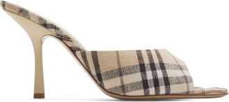 Burberry sandales à carreaux 90 mm - Marron