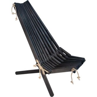 EcoFurn Chaise EcoChair en aulne huil&eacute; noir - EcoFurn