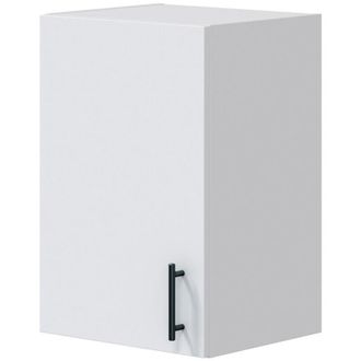 PEGANE Meuble à suspendre, meuble haut de cuisine mural avec 1 porte coloris blanc brillant - hauteur 59 x longueur 40 x profondeur 34 cm