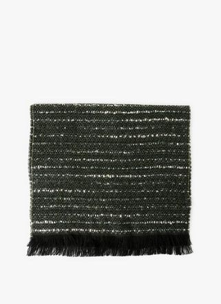 Au Printemps Paris Glitzer Einzelhandelsschal - Khaki