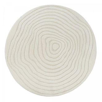 Un amour de tapis Tapis rond 160 cm cr&egrave;me - Tiss&eacute; en polypropyl&egrave;ne - Anti-poussi&egrave;re et anti-acariens - R&eacute;sistant aux UV et facile dentretien - Unamourdetapis